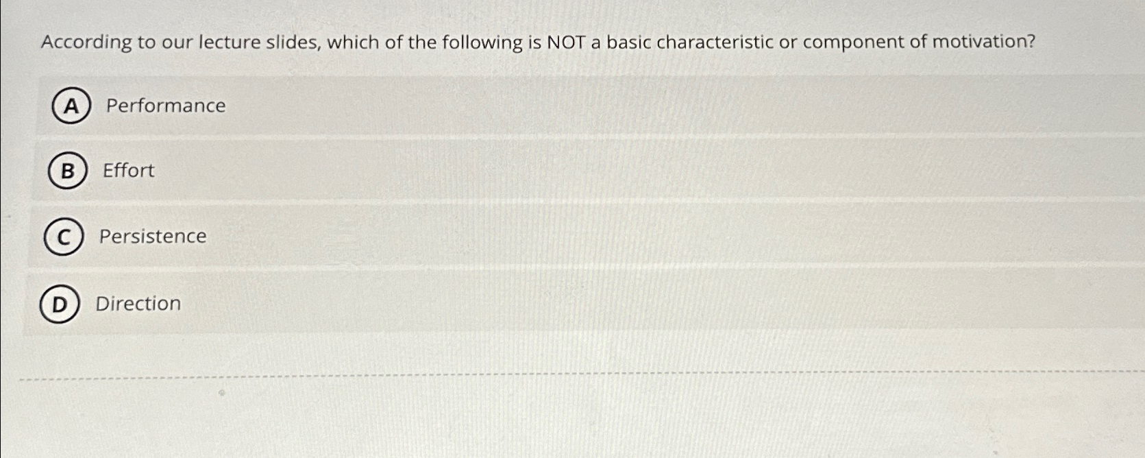 Solved According to our lecture slides, which of the | Chegg.com