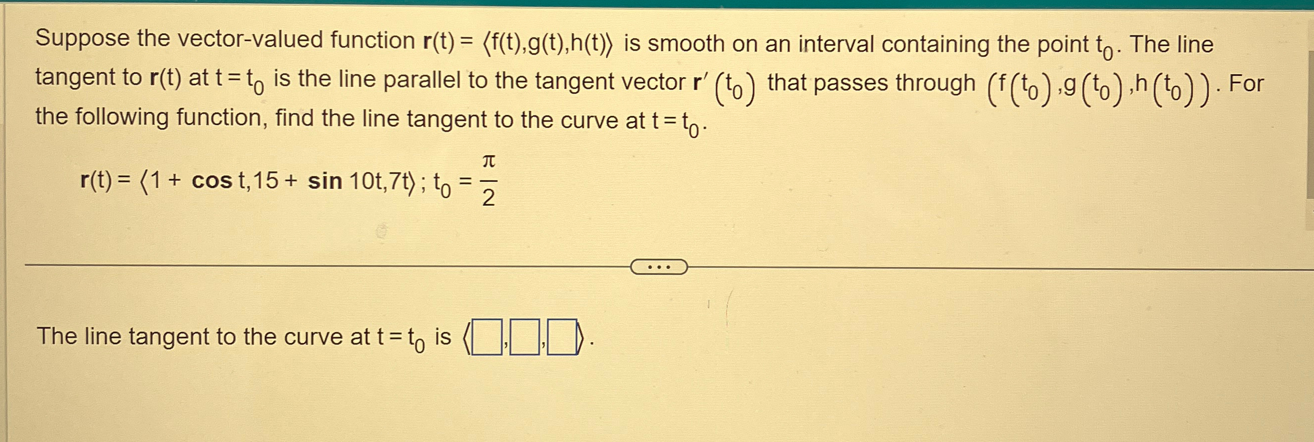 Solved Suppose The Vector Valued Function 