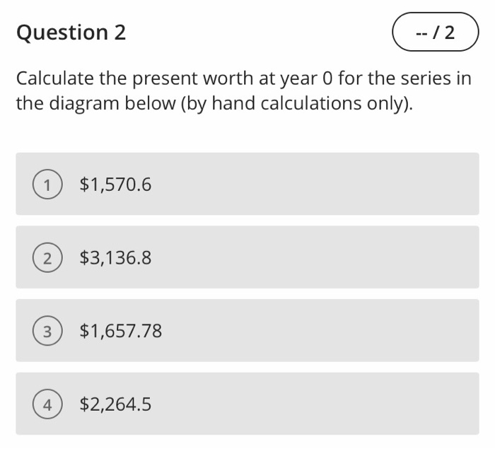 Solved Question 2 2 Calculate The Present Worth At Year Chegg solved-question-2-2-calculate-the-present-worth-at-year-chegg