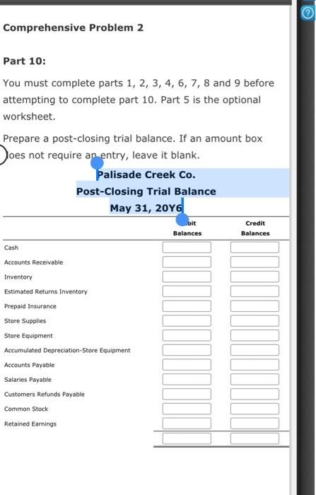 Part 10: You must complete parts 1, 2, 3, 4, 6, 7, 8 | Chegg.com