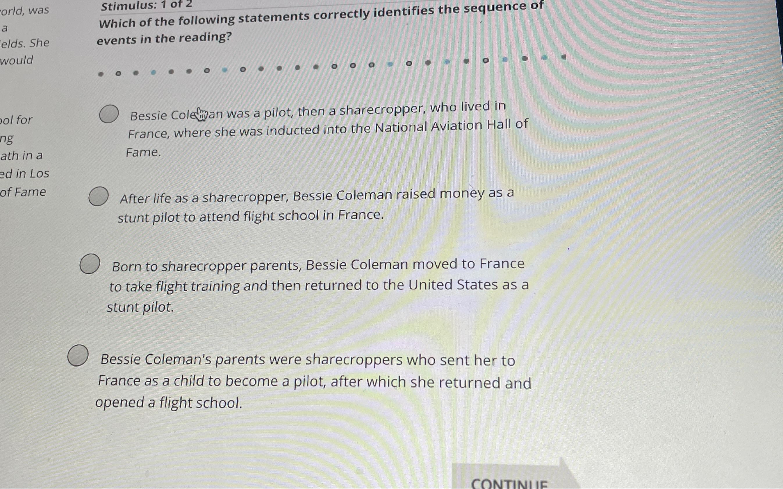 Solved Stimulus: 1 ﻿of 2Which of the following statements | Chegg.com