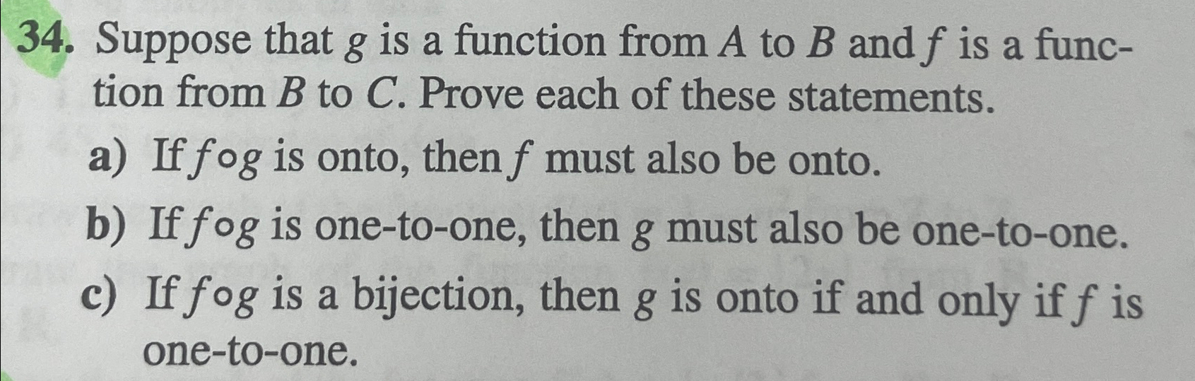 Solved Suppose that g ﻿is a function from A ﻿to B ﻿and f ﻿is | Chegg.com