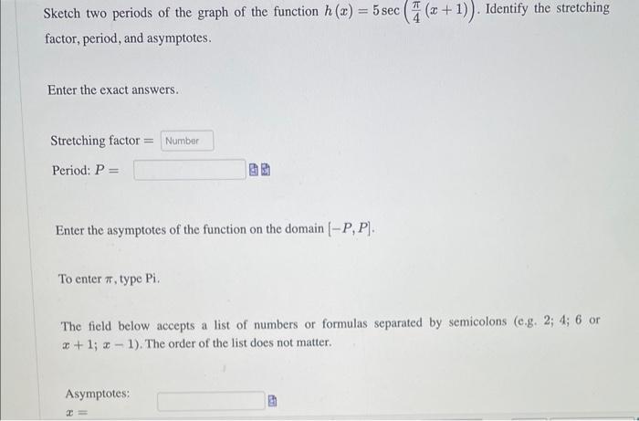 Solved Sketch two periods of the graph of the function | Chegg.com