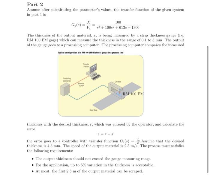 Solved Part 2 Assume after substituting the parameter's | Chegg.com