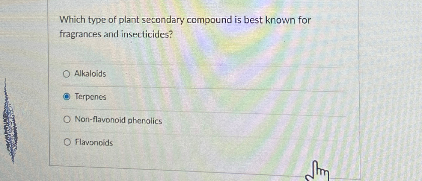 Solved Which type of plant secondary compound is best known | Chegg.com