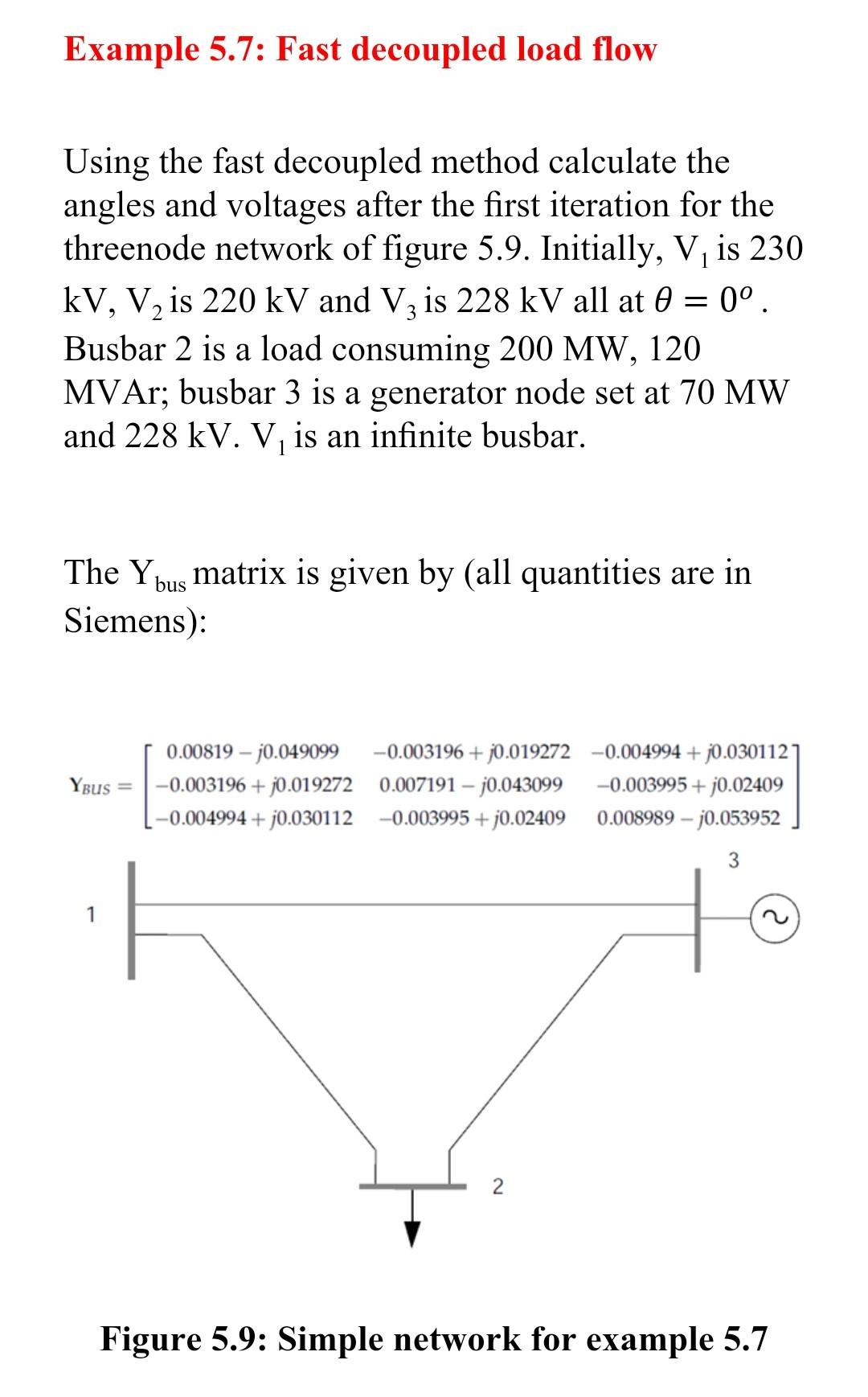 Solved Using the fast decoupled method calculate the angles | Chegg.com