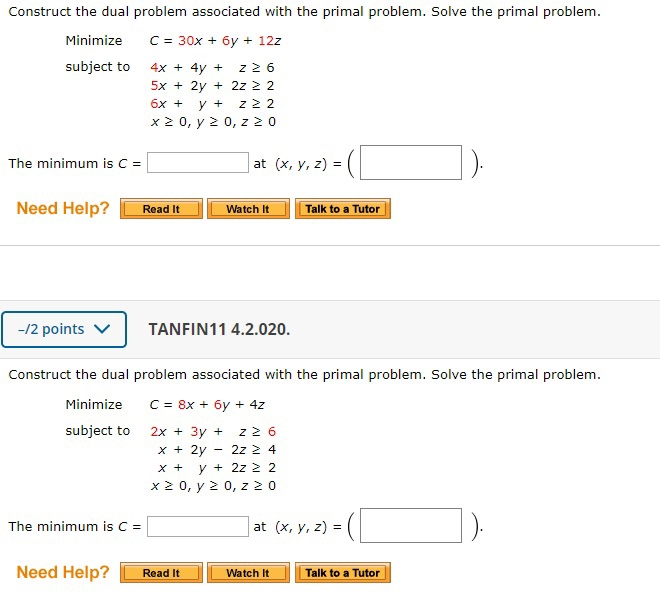 Solved Construct the dual problem associated with the primal | Chegg.com