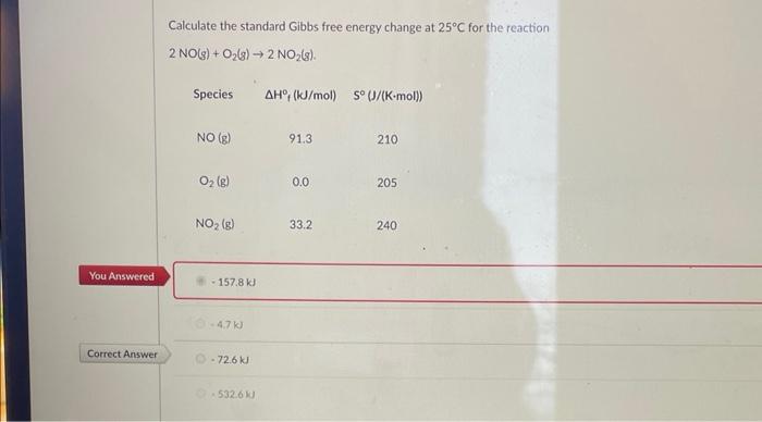 Solved Calculate the standard Gibbs free energy change at | Chegg.com