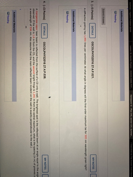 Solved Lesson 16: Atomic Physics-202040.42065 PHY... Mathway | Chegg.com