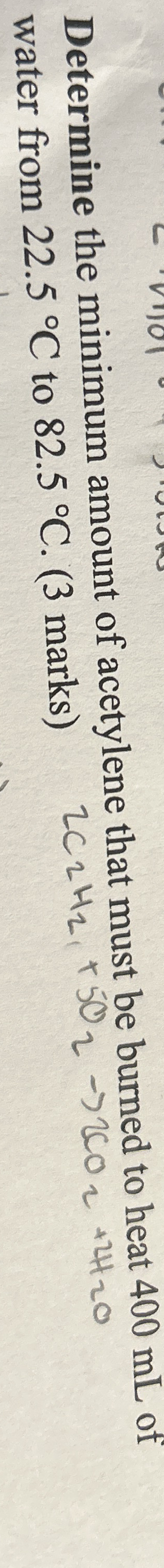 Solved Determine the minimum amount of acetylene that must | Chegg.com