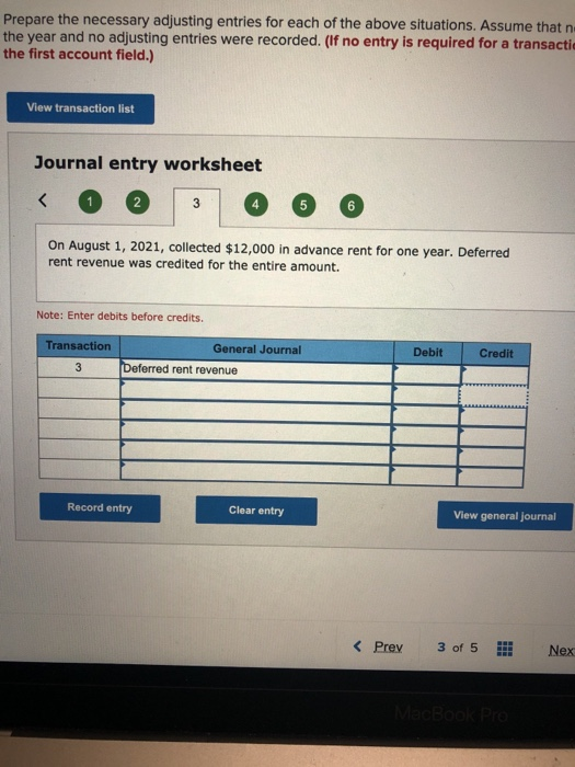 Solved Prepare the necessary adjusting entries for each of | Chegg.com