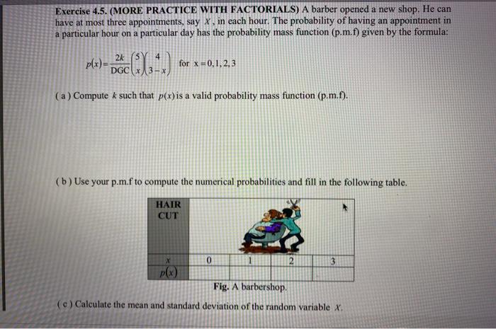 Solved Exercise 4.5. (MORE PRACTICE WITH FACTORIALS) A | Chegg.com