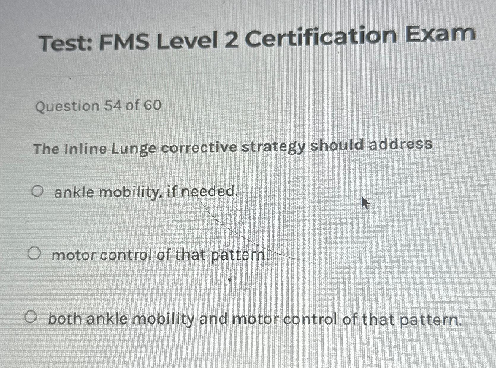 Solved Test: FMS Level 2 ﻿Certification ExamQuestion 54 ﻿of | Chegg.com