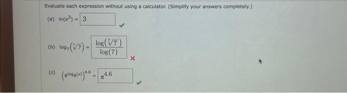 Solved ln(e3)= | Chegg.com