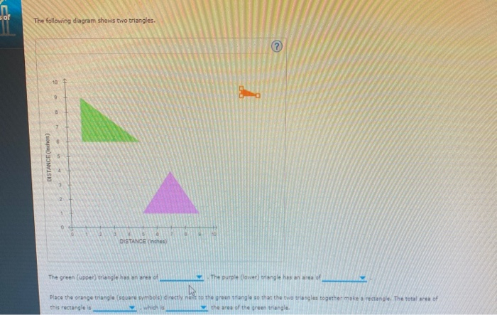 Solved The following diagram shows two triangles. DISTANCE | Chegg.com