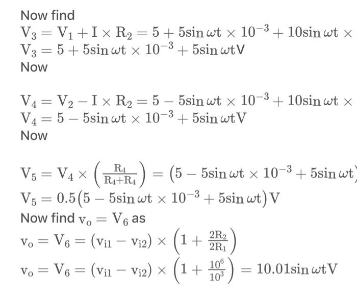Solved Consider the instrumentation amplifier with a | Chegg.com