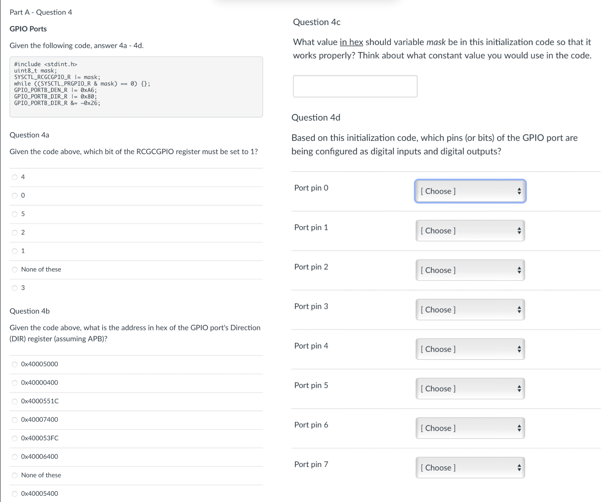 Answer the following 4 ﻿part computer engineering | Chegg.com