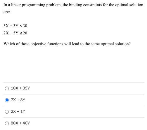 In a linear programming problem, the binding | Chegg.com