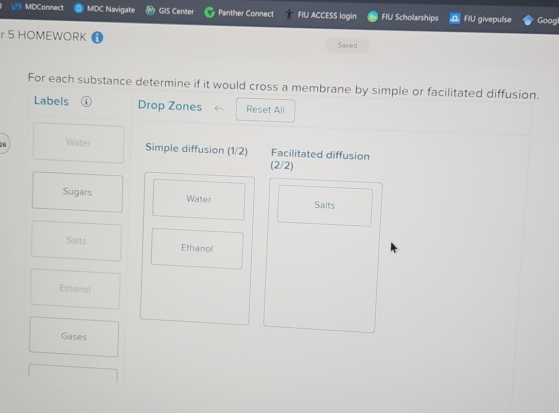 Solved For each substance determine if it would cross a | Chegg.com