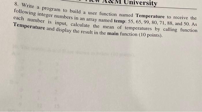 Solved 8. Write a program to build a user function named | Chegg.com Solved 8. Write a program to build a user function named | Chegg.com