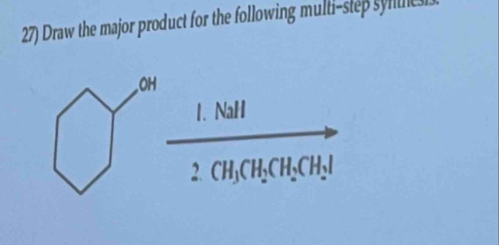 Solved Draw the major product for the following multistep | Chegg.com