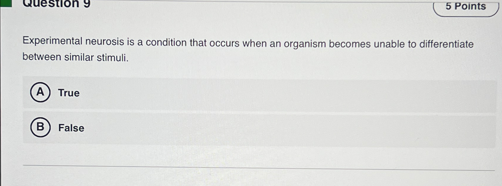 Solved Experimental neurosis is a condition that occurs when | Chegg.com