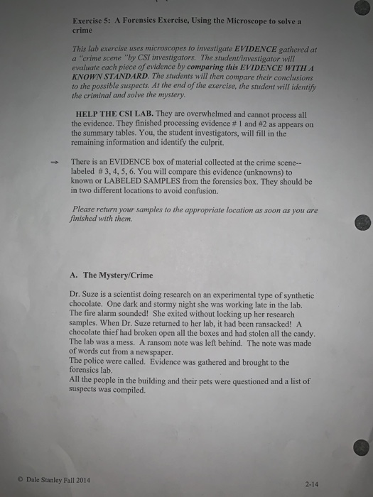 Solved Exercise 5: A Forensies Exercise, Using the | Chegg.com