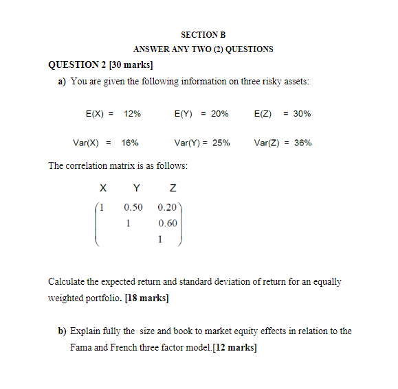Solved QUESTION 2 [ 30 ﻿marks]a) ﻿You are given the | Chegg.com
