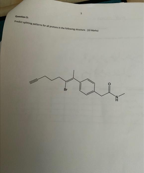 Solved Question 5: Predict splitting patterns for all | Chegg.com