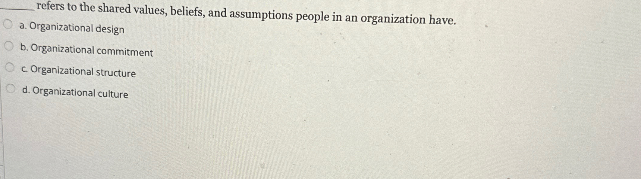Solved q, ﻿refers to the shared values, beliefs, and | Chegg.com