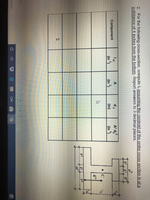 Solved 1. For the following cross-section, compute lx | Chegg.com