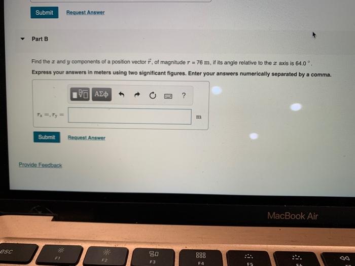 Solved Submit Request Answer Part B Find the x and y | Chegg.com