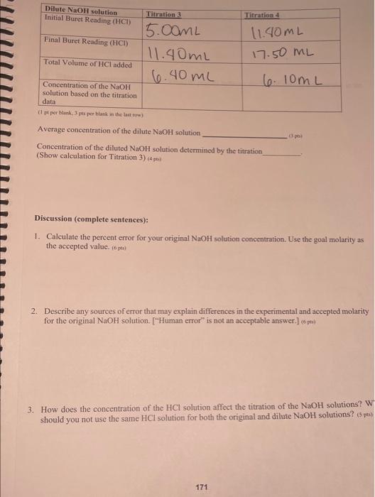 REPORT SHEET How Much Solute is in Your Solution? | Chegg.com