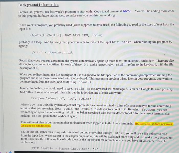 Solved For this lab, you will use last week's program to | Chegg.com