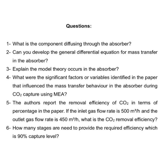 1- What is the component diffusing through the | Chegg.com