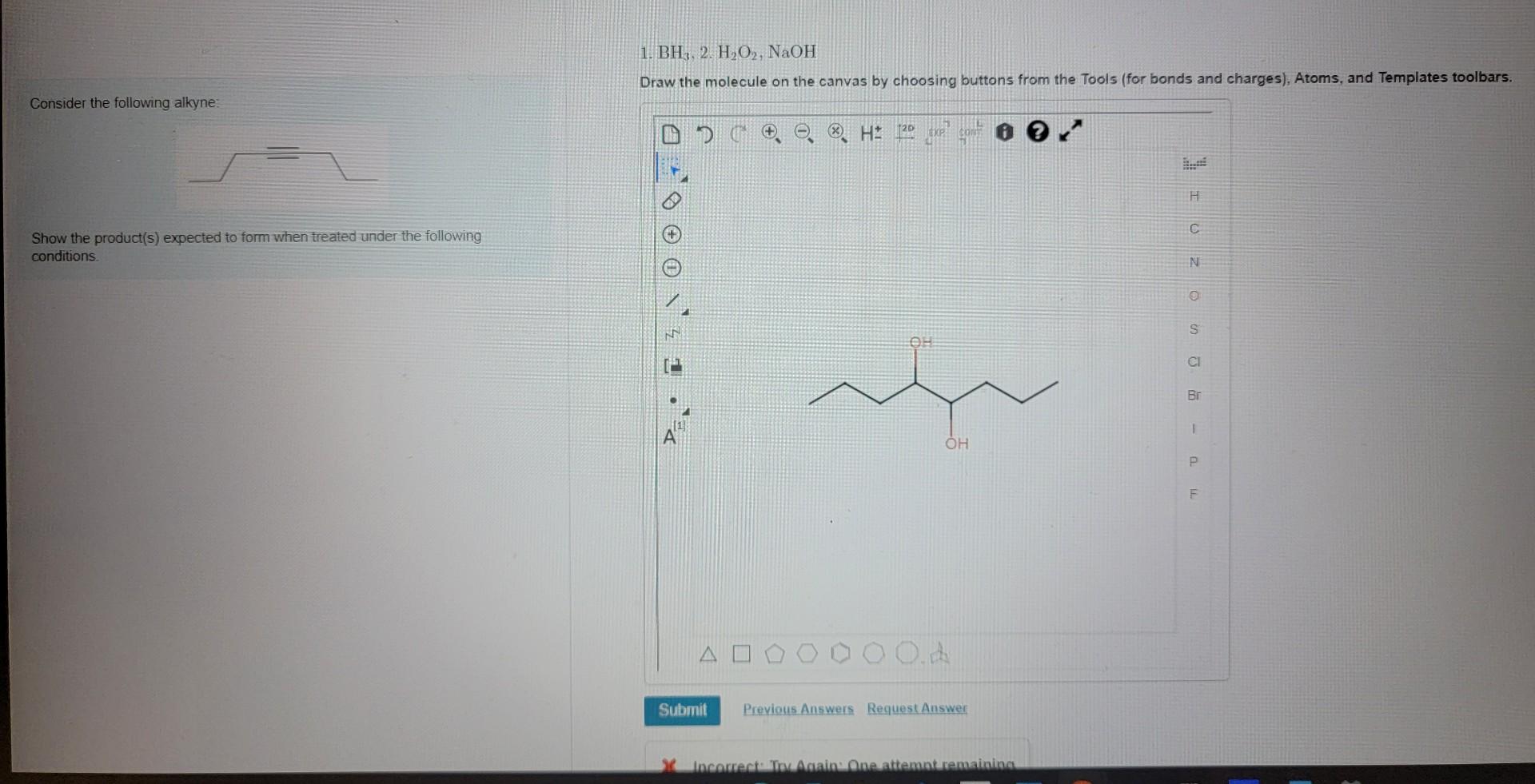Solved ider the following alkyne: H2SO4,HgSO4,H2O Draw the | Chegg.com