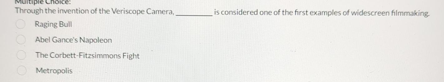 Solved Through the invention of the Veriscope Camera, is | Chegg.com