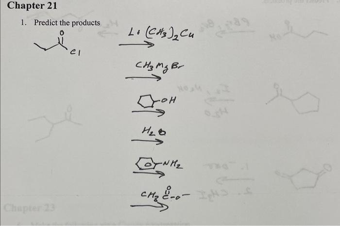 Solved 1. Predict the products | Chegg.com