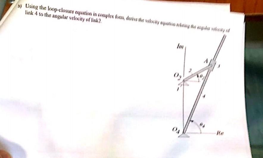Solved B Using The Loop Closure Equation In Complex Form 8459