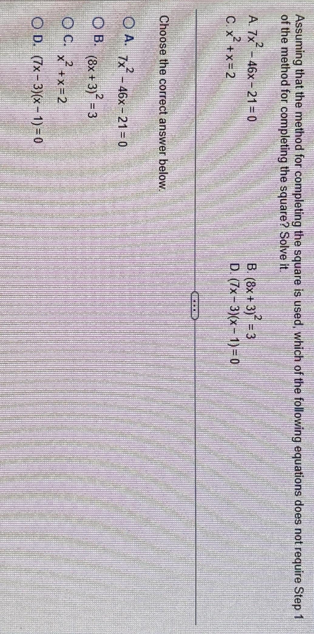 Solved Assuming that the method for completing the square is | Chegg.com