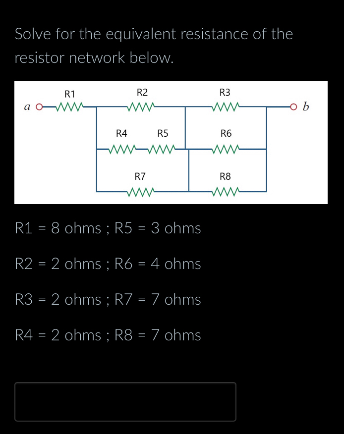 Solved Solve for the equivalent resistance of the resistor | Chegg.com