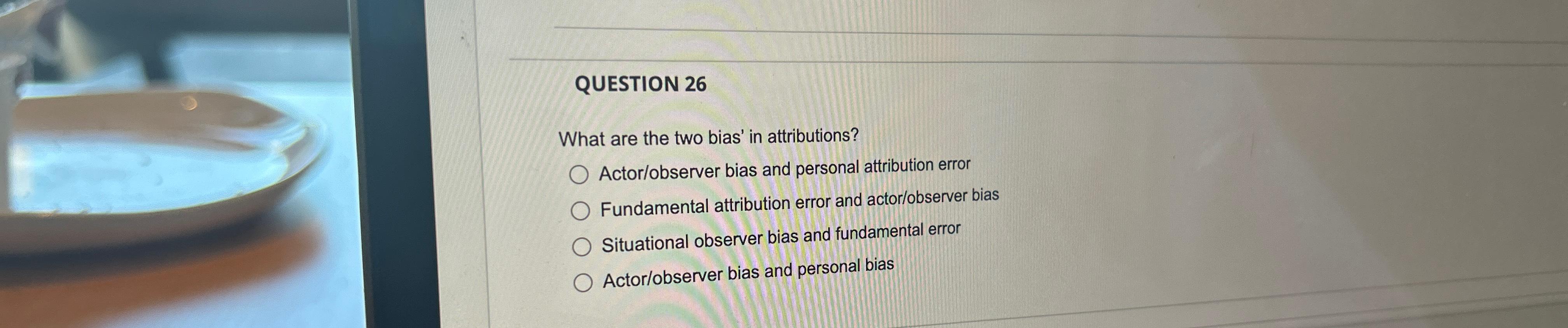 Solved QUESTION 26What are the two bias' in | Chegg.com