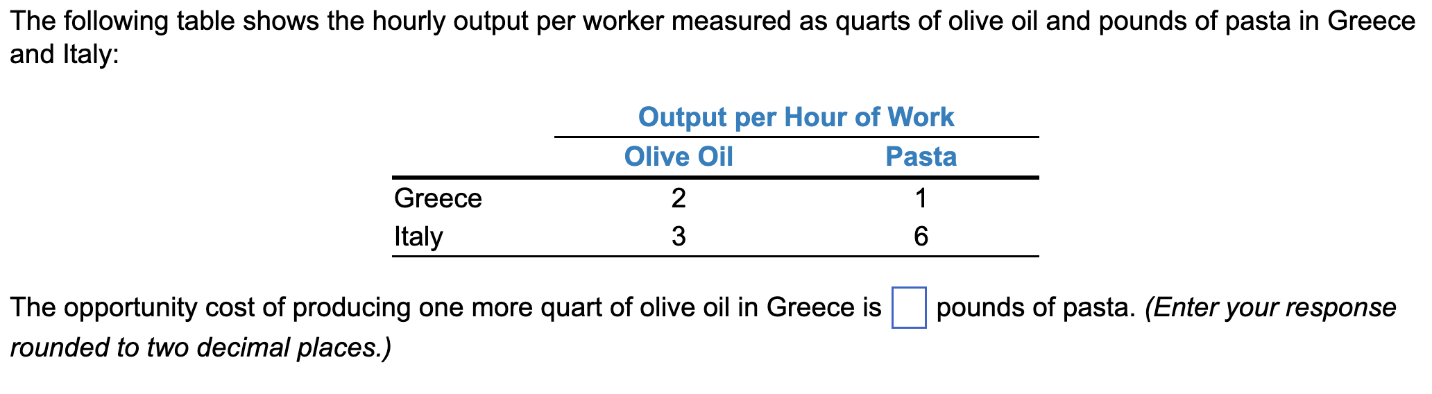Solved The opportunity cost of producing one more quart of | Chegg.com