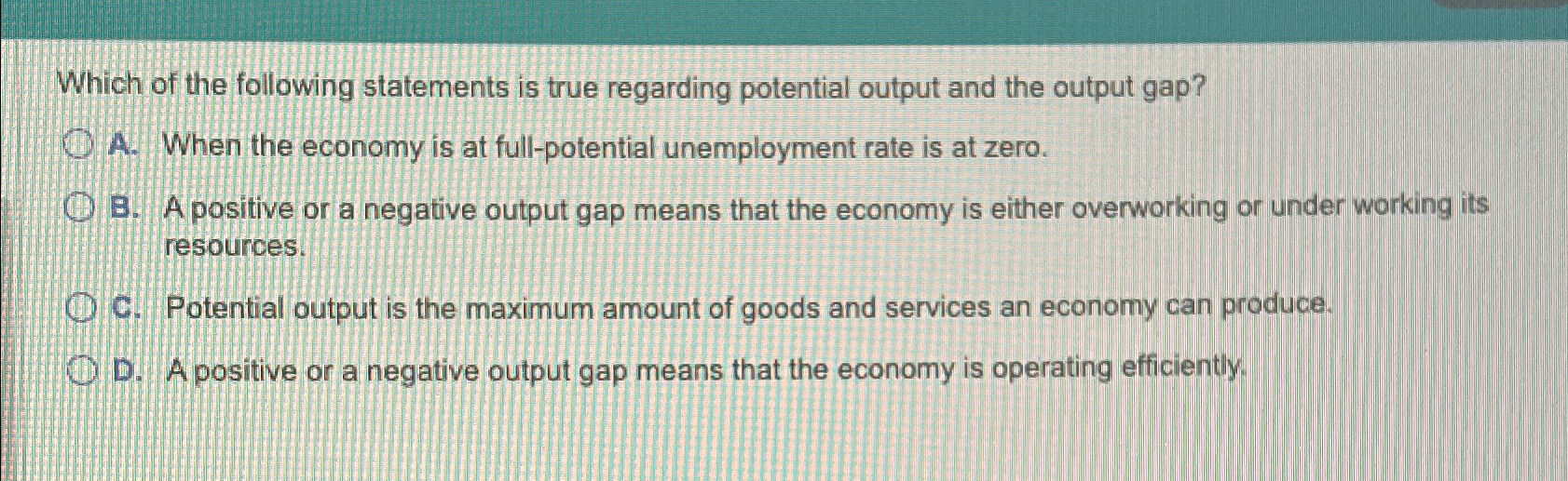 Solved Which of the following statements is true regarding | Chegg.com