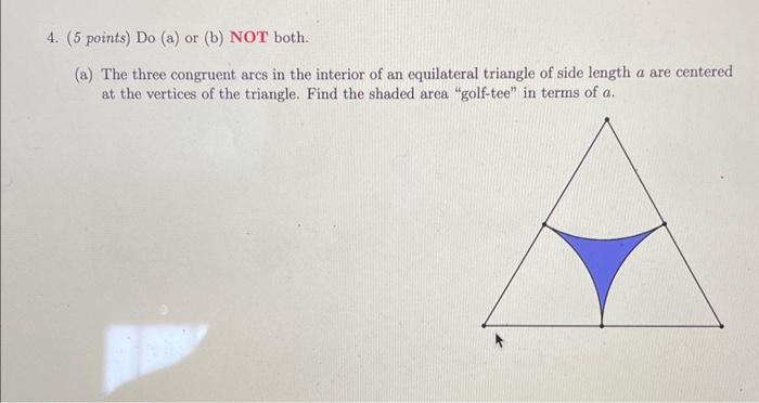 Solved (a) The three congruent arcs in the interior of an | Chegg.com