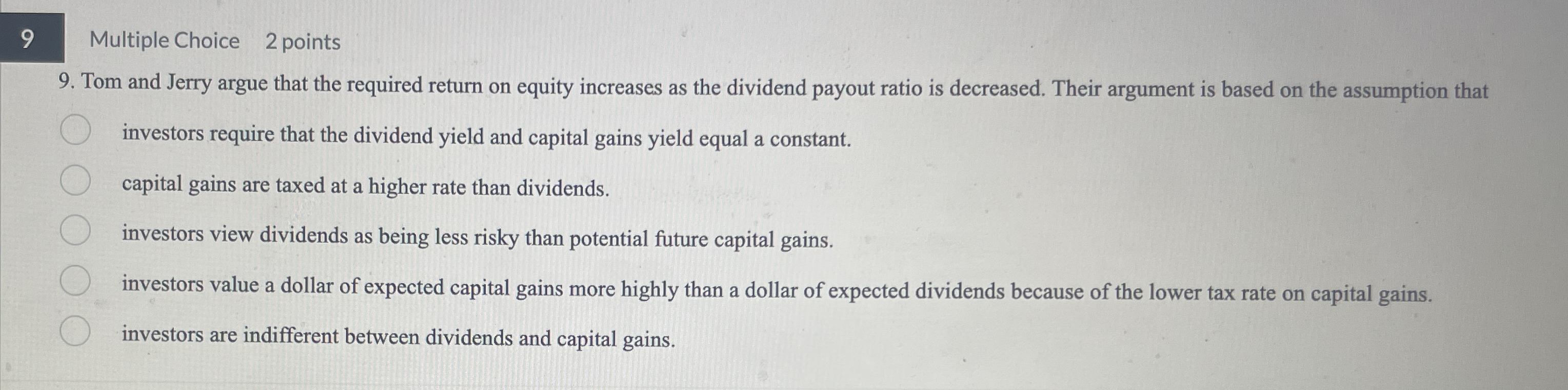 Solved 9 ﻿Multiple Choice 2 ﻿points9. ﻿Tom and Jerry argue | Chegg.com