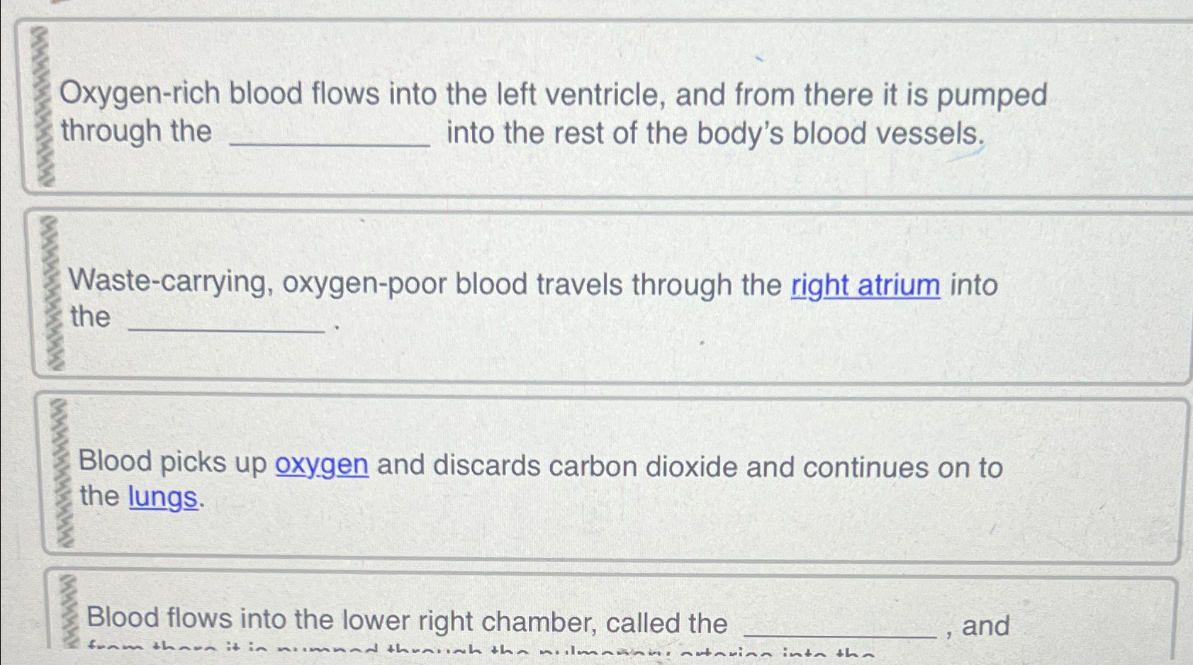 Solved Oxygen-rich blood flows into the left ventricle, and | Chegg.com