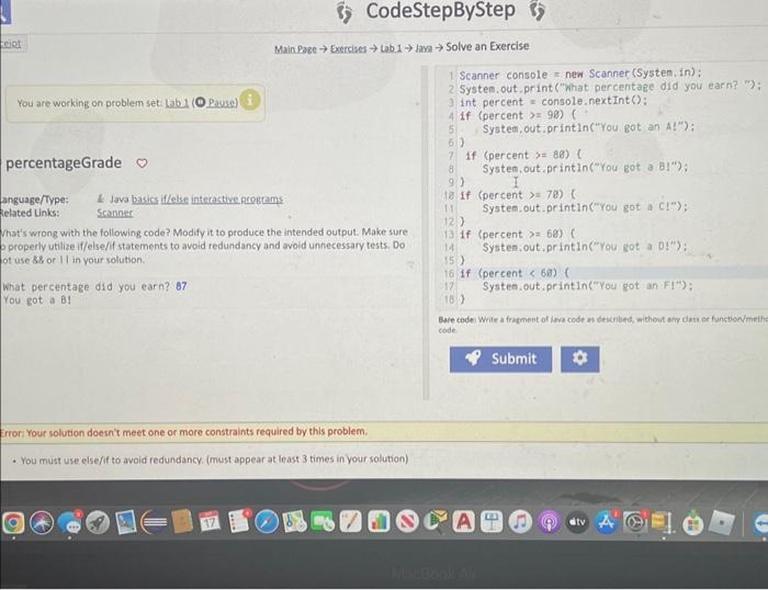 Solved ceipt You are working on problem set: Lab 1 | Chegg.com