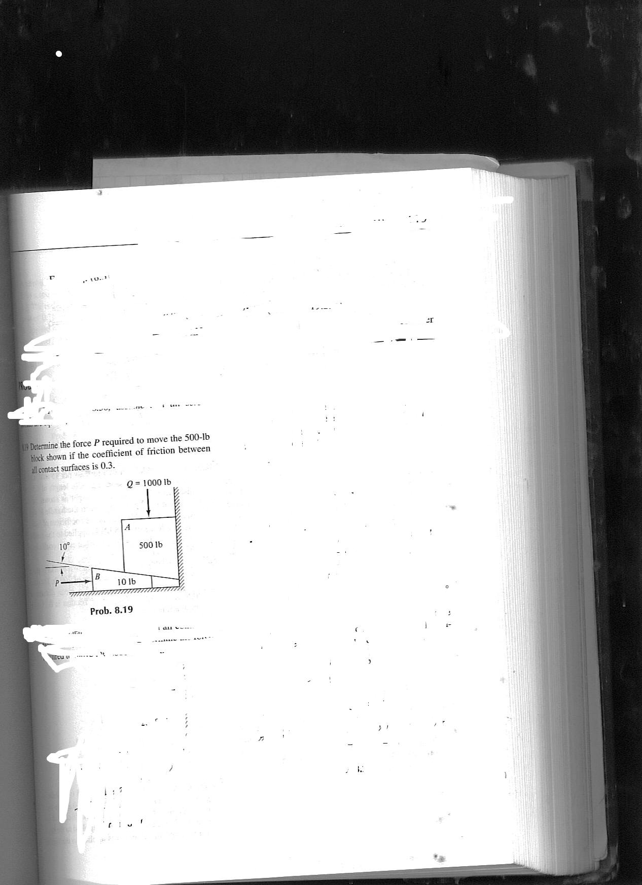 Solved Determine the force P required to move the 500-lb | Chegg.com