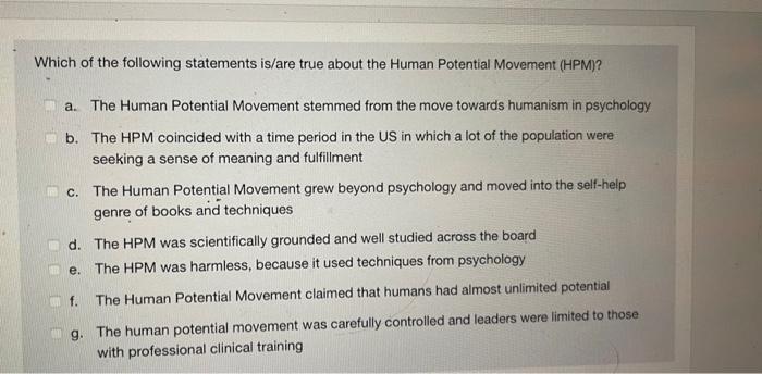 Solved Which of the following statements is/are true about | Chegg.com